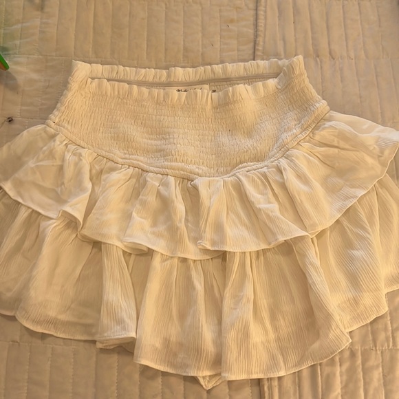 Skirts | Mustard Seed Tiered White Ruffle Skort | Poshmark
